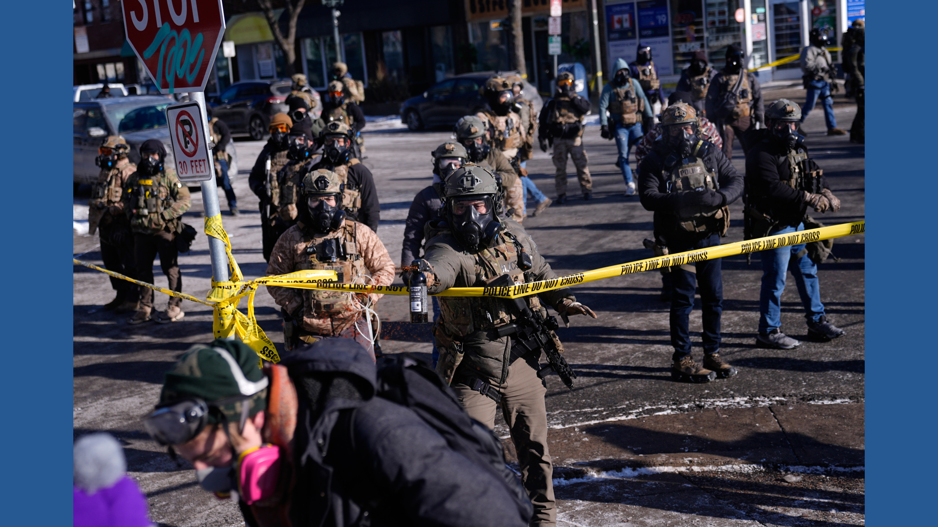Officers react with crowd after man was killed in Minneapolis amid ...