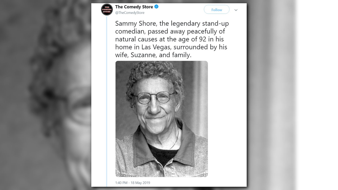 Actor, comedian, Comedy Store co-founder Sammy Shore dies | kagstv.com