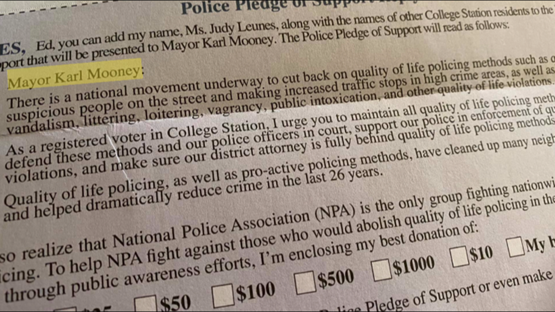 College Station resident raises concerns about NPA letter | kagstv.com