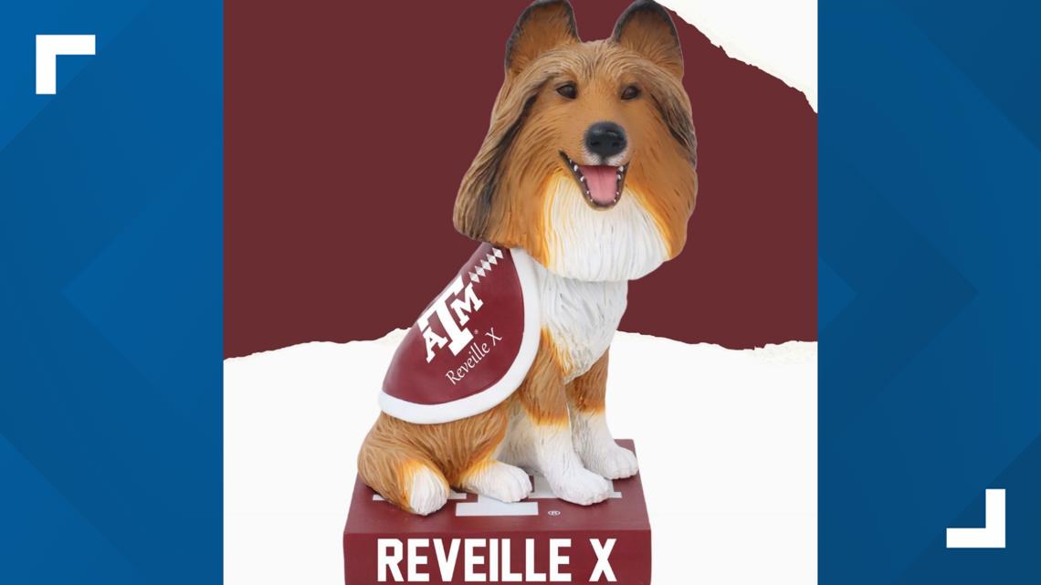 Limited edition bobblehead figures of Reveille X unveiled | kagstv.com
