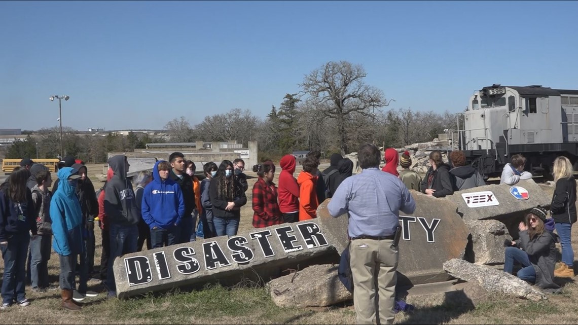 Students from Bryan ISD train with TEEX at Disaster City | kagstv.com