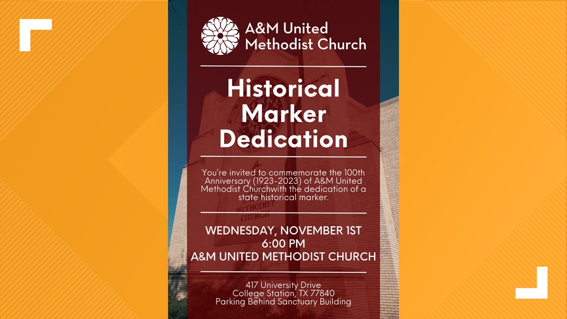 A&M UMC to receive State Historical Marker Dedication on Nov. 1 ...
