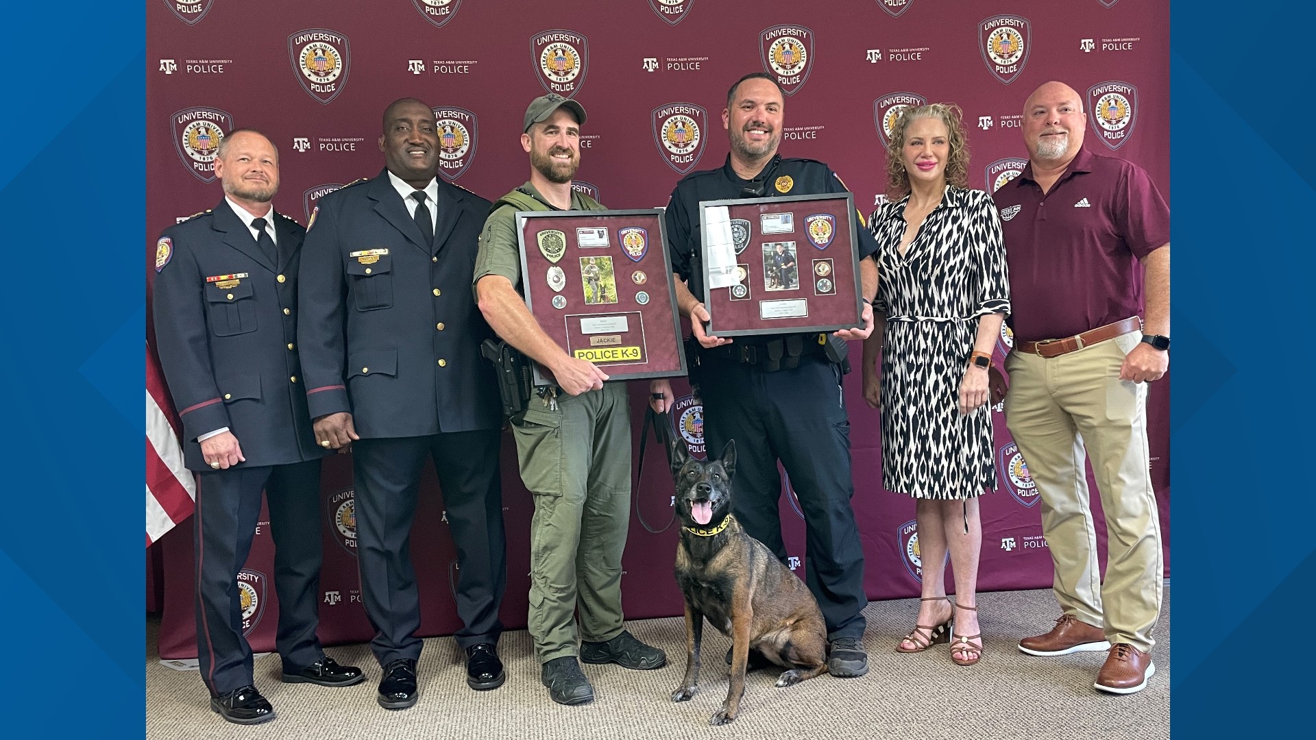 Texas A&M University PD K-9 Jackie retires from active service | kagstv.com