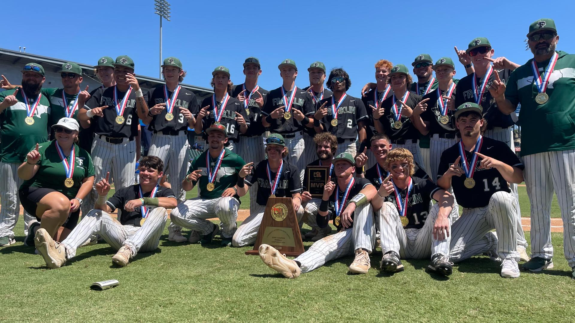 Franklin baseball wins the 3A state title: TX | kagstv.com