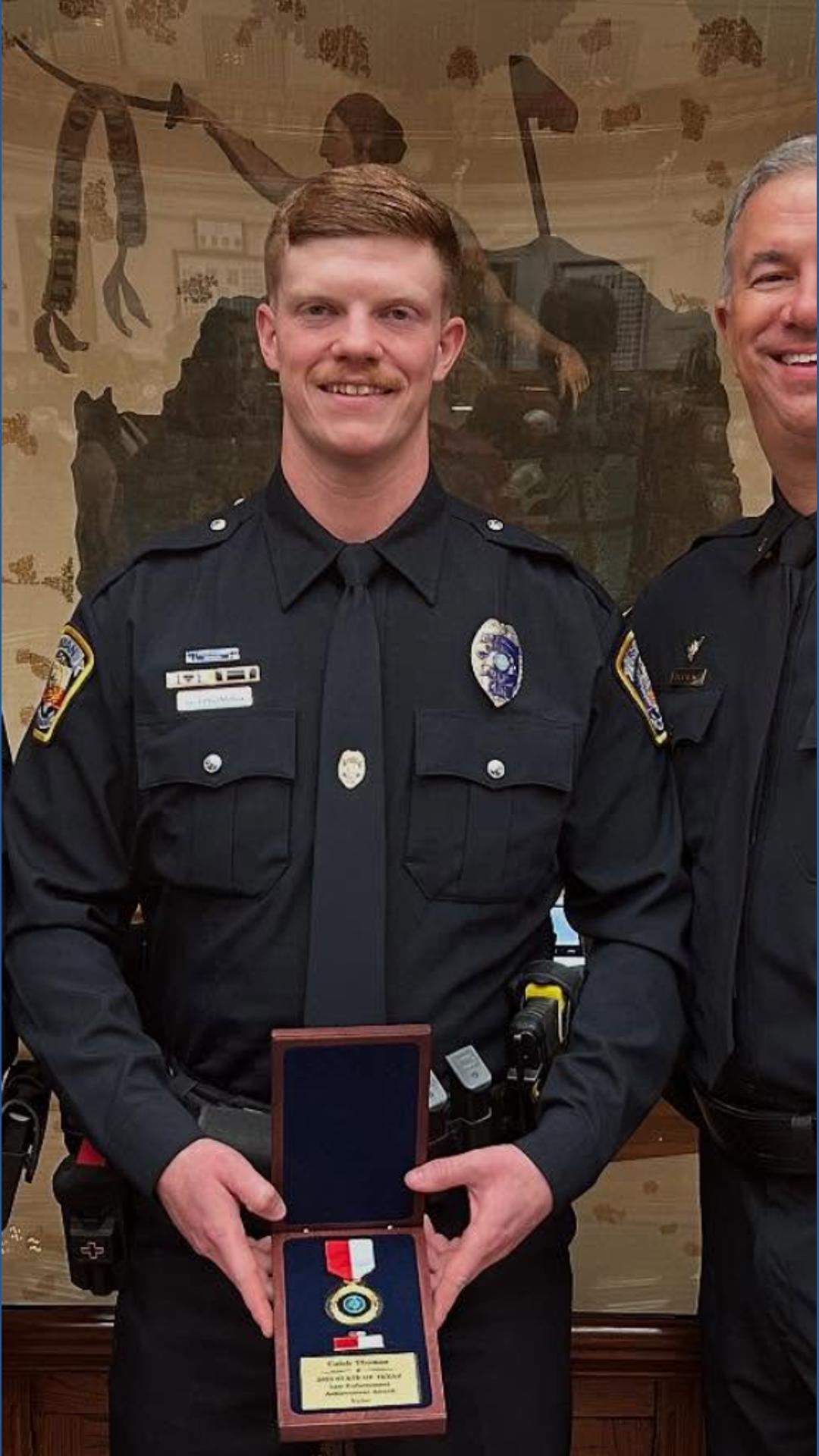 Bryan Police Officer receives award for valor at Texas State Capitol ...