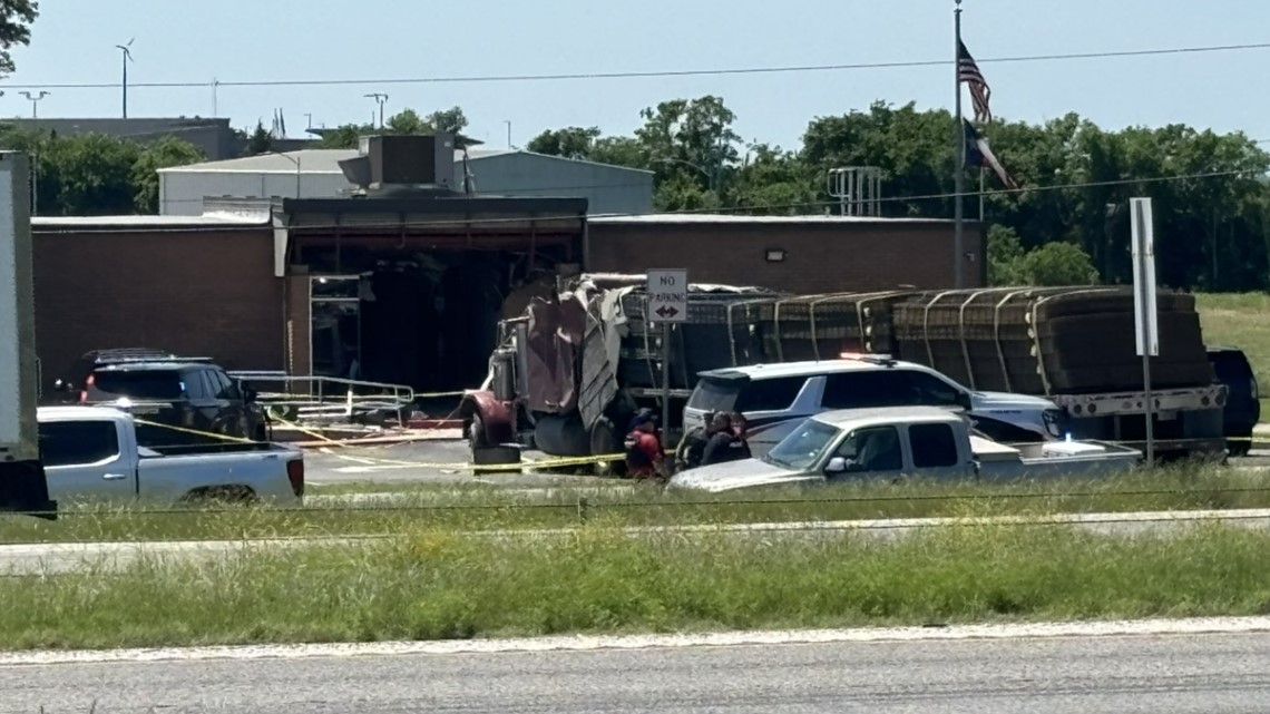 Brenham, Texas truck crash: Multiple hurt at DPS office | kagstv.com
