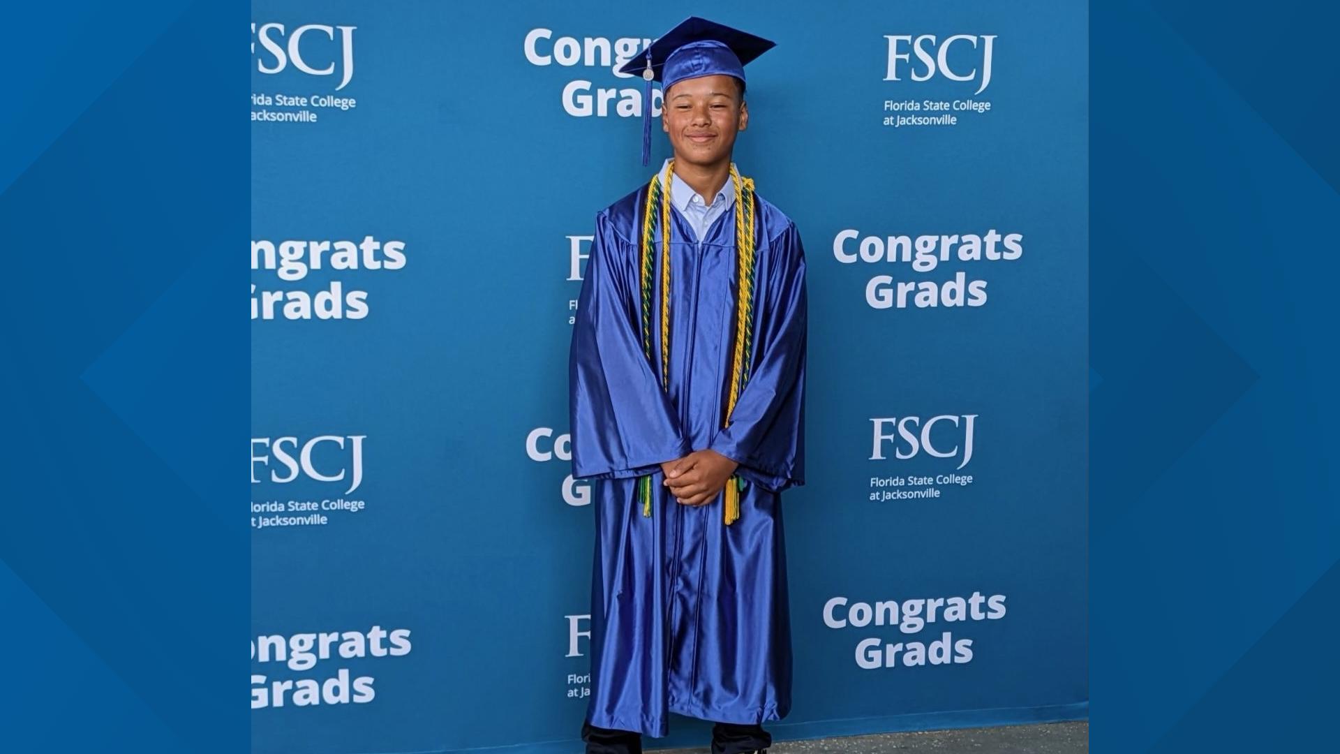 Twelve year old boy graduates from college with associate | kagstv.com